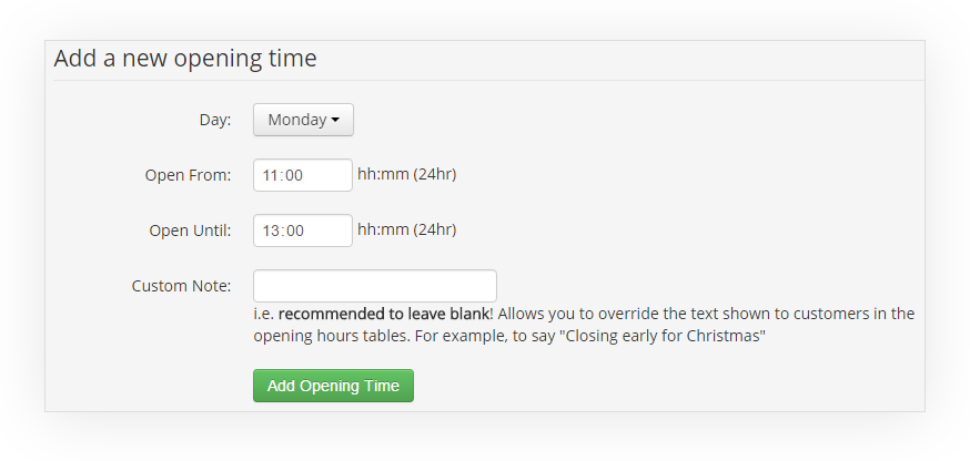 How to change your shop's opening hours - ZPos